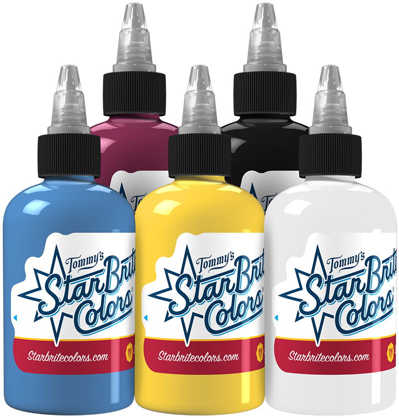 StarBrite Primary Color Tattoo Ink Set | Essential Red, Blue, Yellow ...